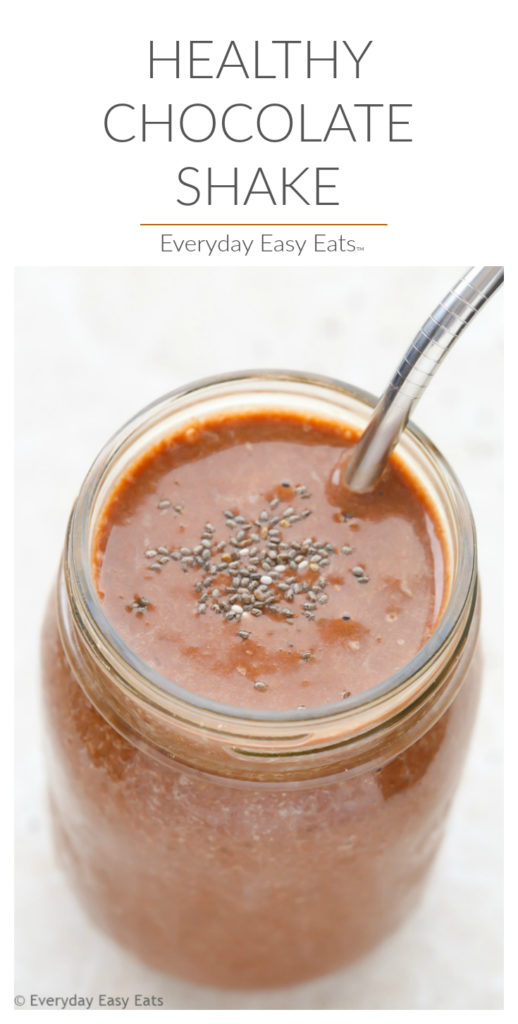 The Best Healthy Chocolate Milkshake (Easy Recipe!) - Everyday Easy Eats